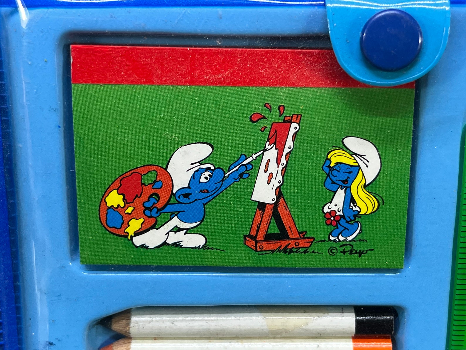 Vintage Smurf Blue Mini Artist Set, New in Package. Wallace Berrie & Co ...