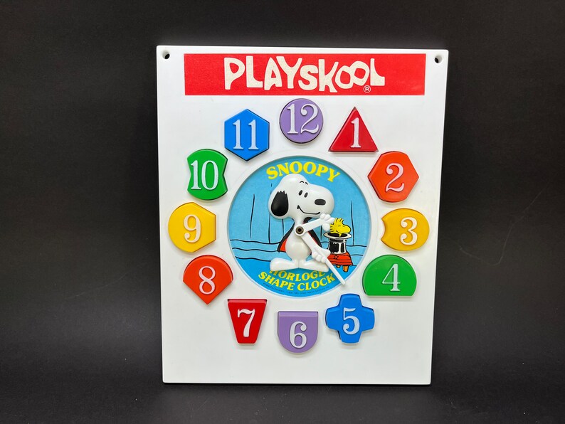 Vintage Snoopy Learning Clock. Hasbro-playskool. - Etsy