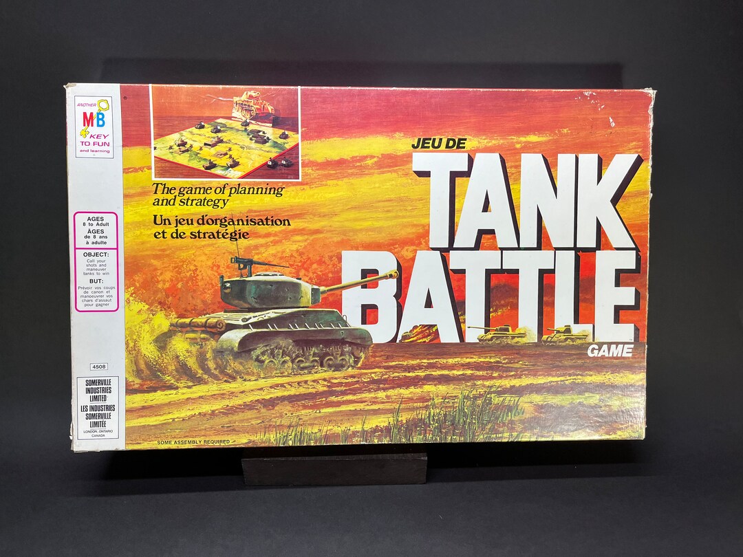 Tank Battle Vintage Board Game. Milton Bradley 1975. 100% Complete ...
