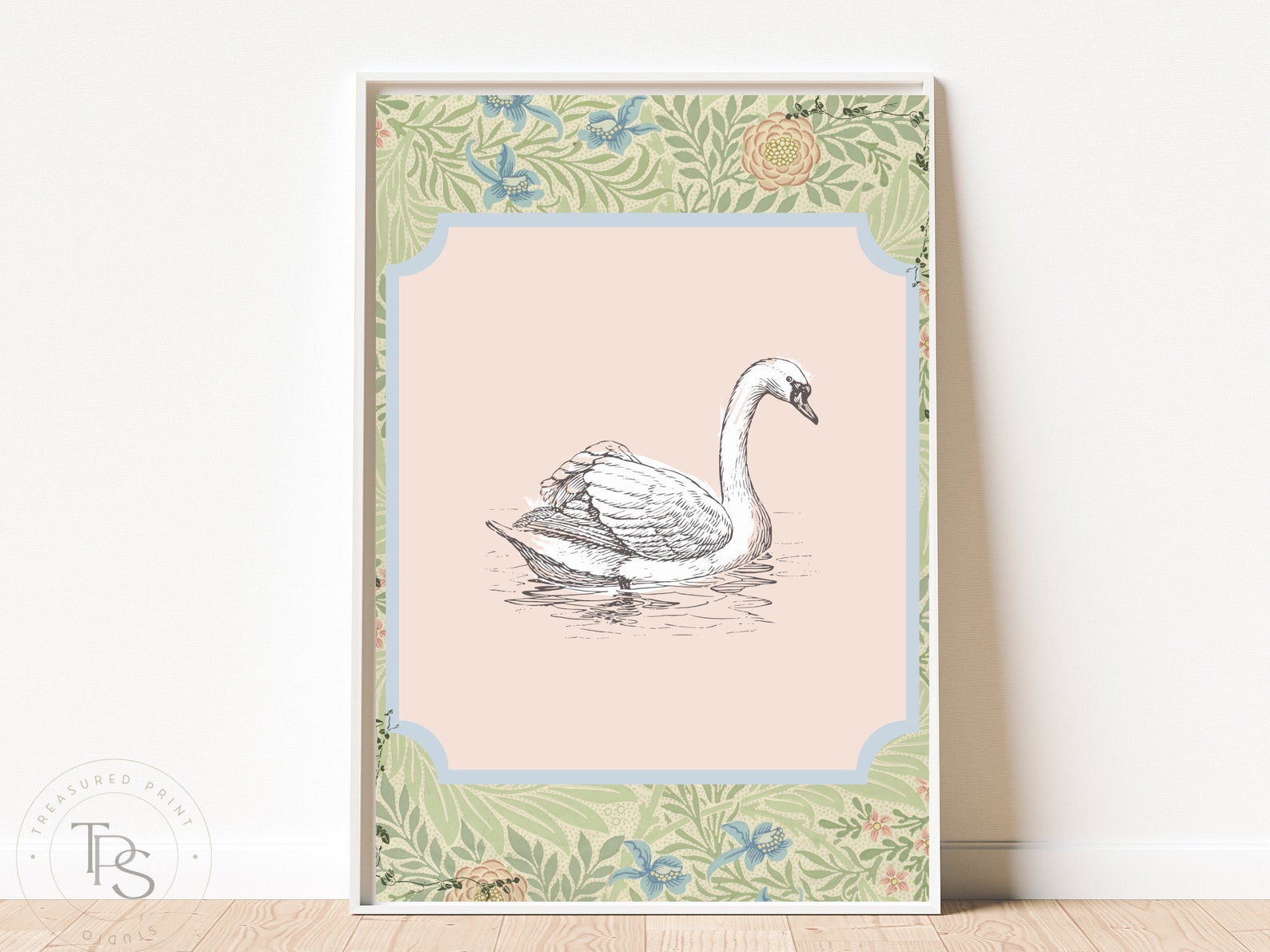 Swan Print Nursery Decor Swan Nursery Art Printable Wall - Etsy