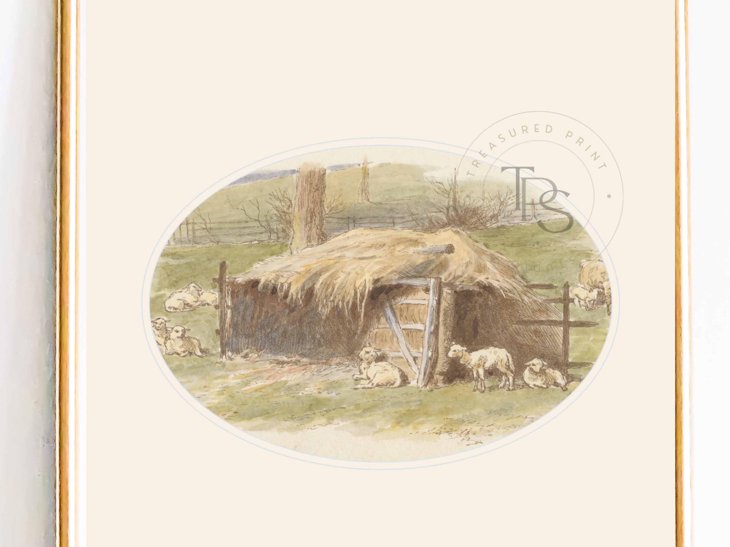 Set of 4• Vintage Farm Print Nursery Decor • Watercolor Nursery Art ...
