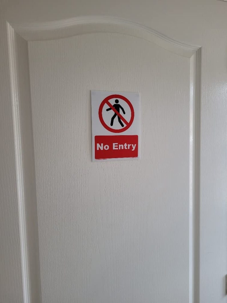 No Entry Pedestrian Prohibition Sign 1mm Rigid Poly Prop Sign ...