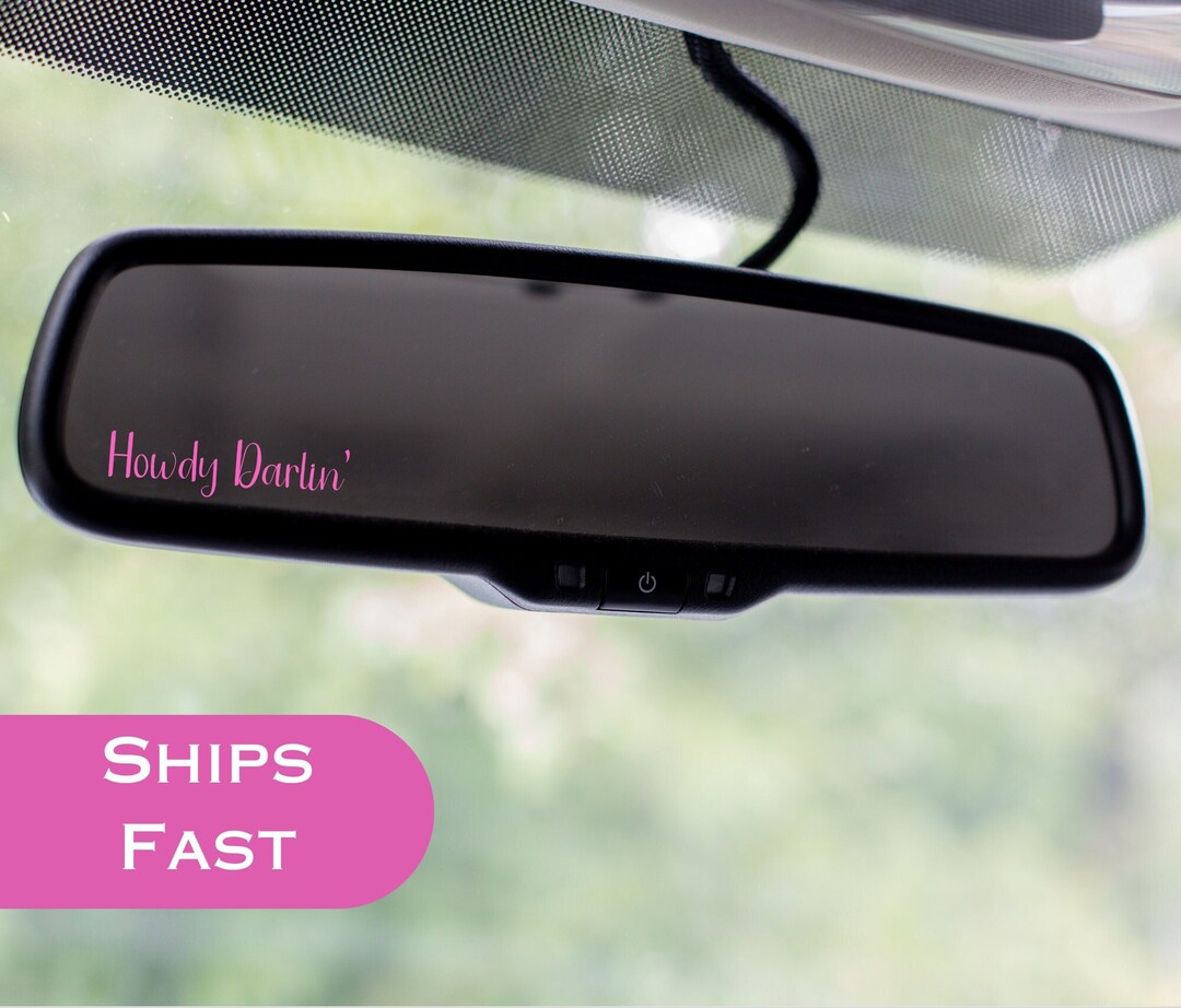 Western Mirror Sticker, New Car Gifts for Her, Howdy Darlin Sticker ...