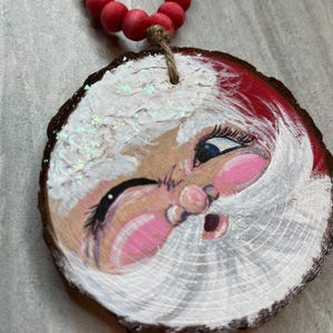 Santa Claus Wood Slice Ornament - Etsy