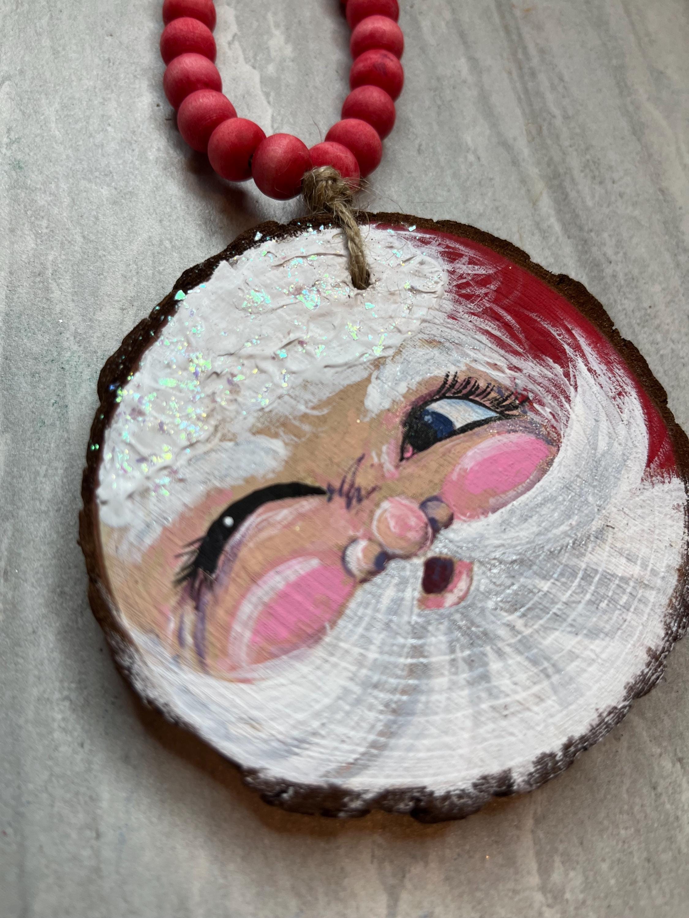 Santa Claus Wood Slice Ornament - Etsy