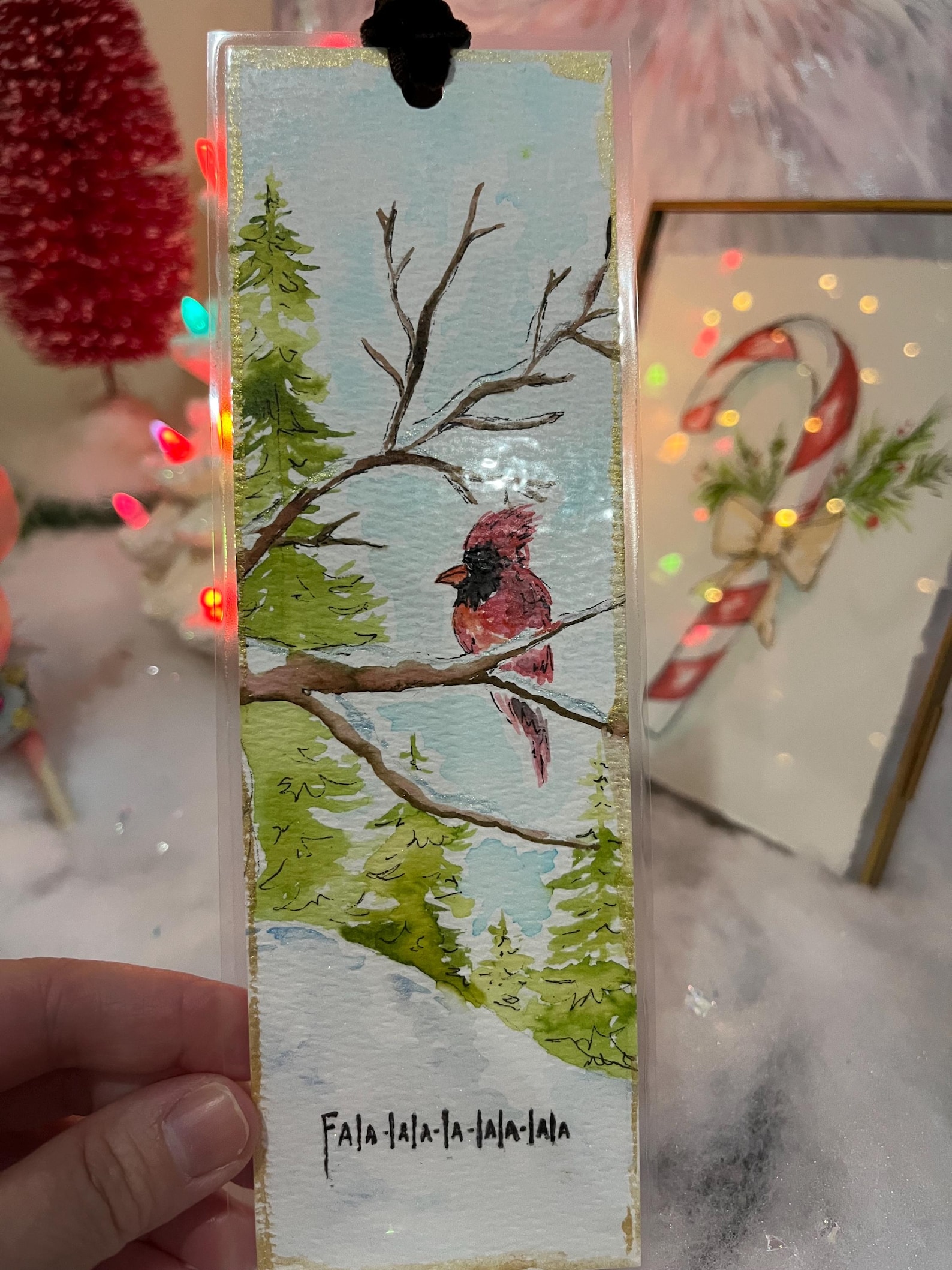 Christmas Watercolor Bookmarks - Etsy