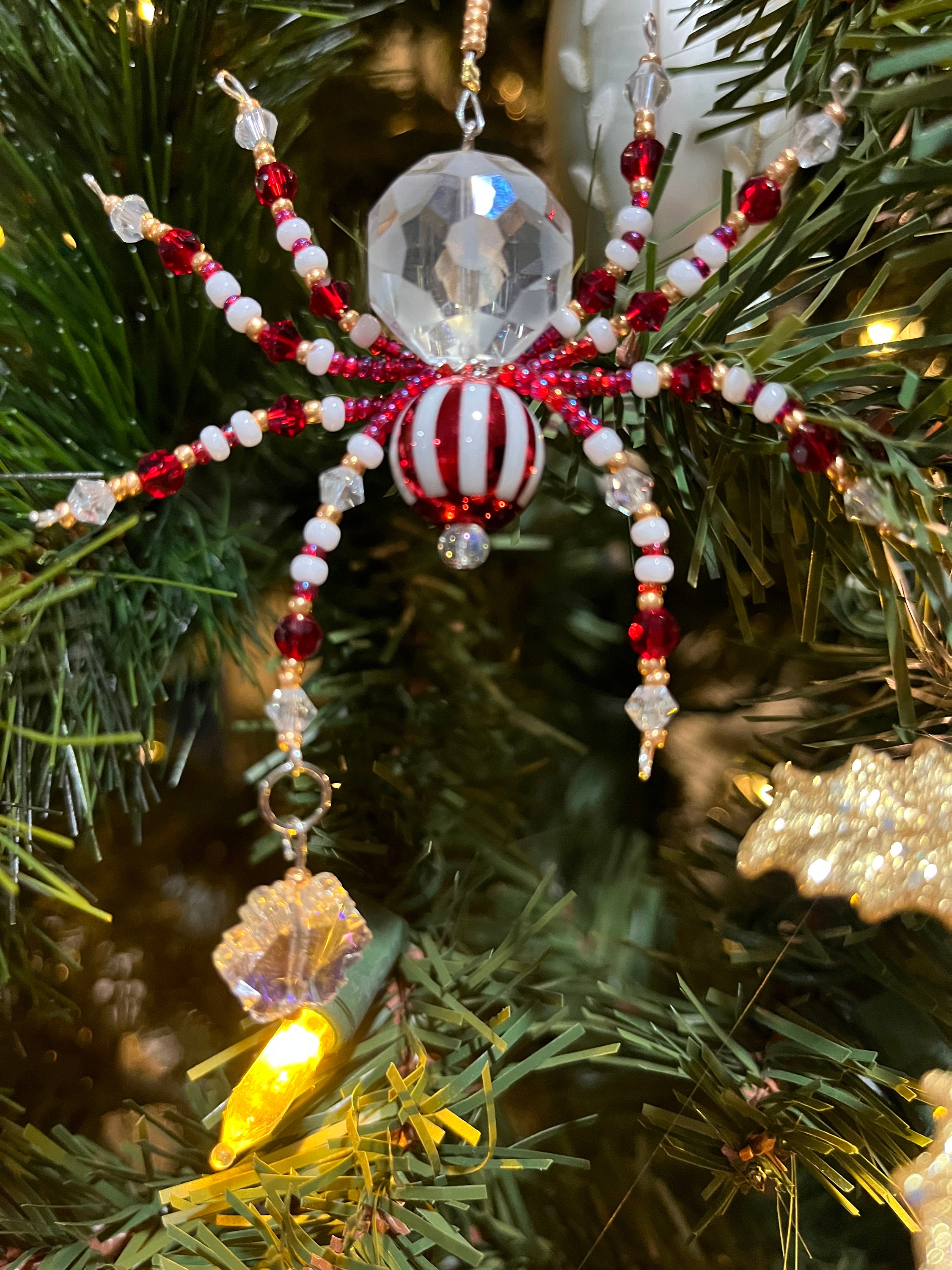 Beaded Christmas Spider Ornament - Etsy
