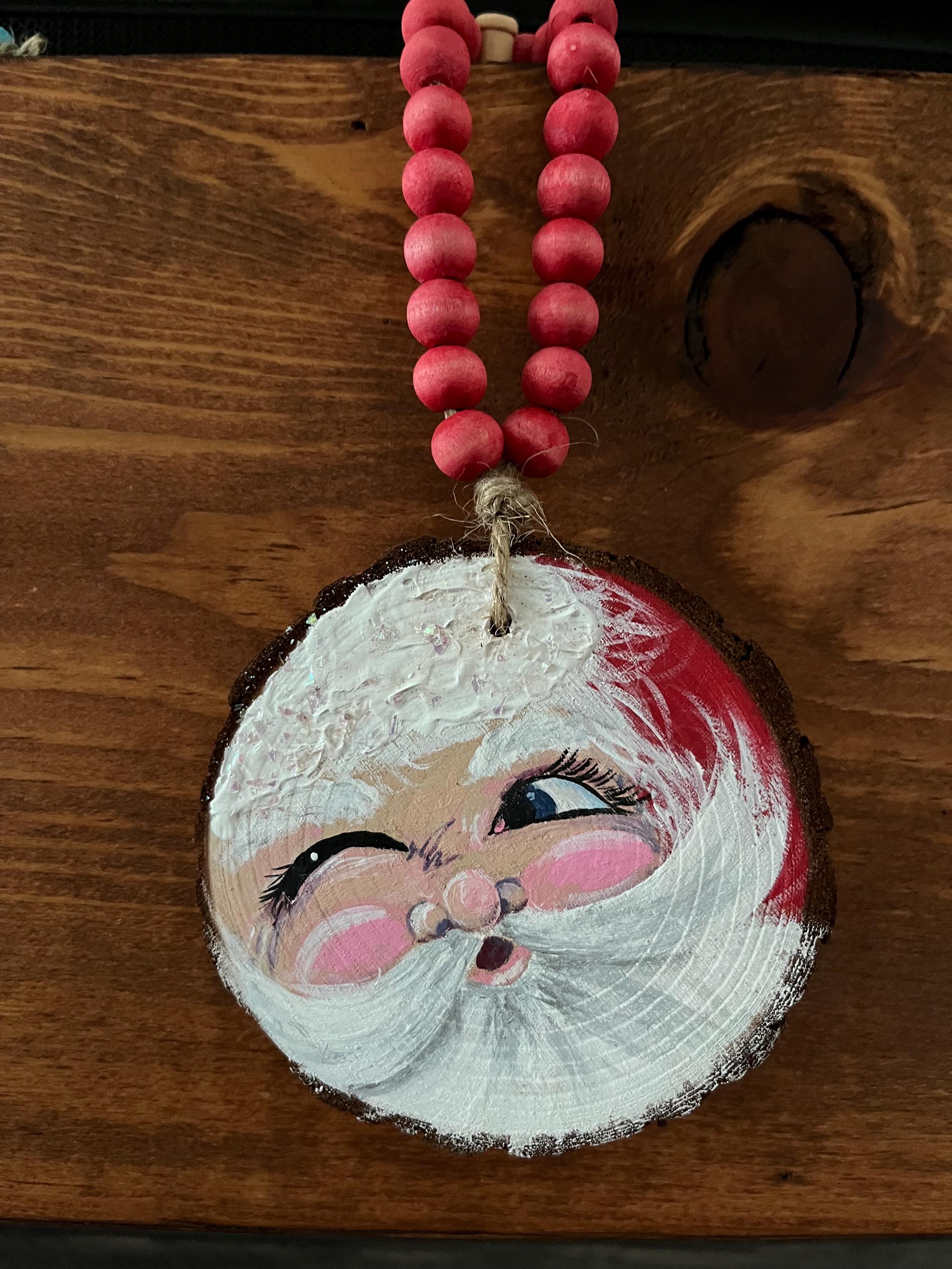Santa Claus Wood Slice Ornament - Etsy