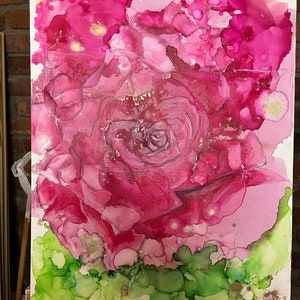 Abstract Rose Painting - Etsy