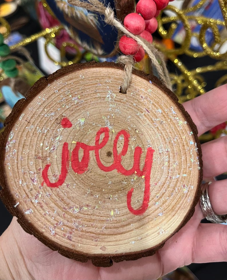 Santa Claus Wood Slice Ornament - Etsy