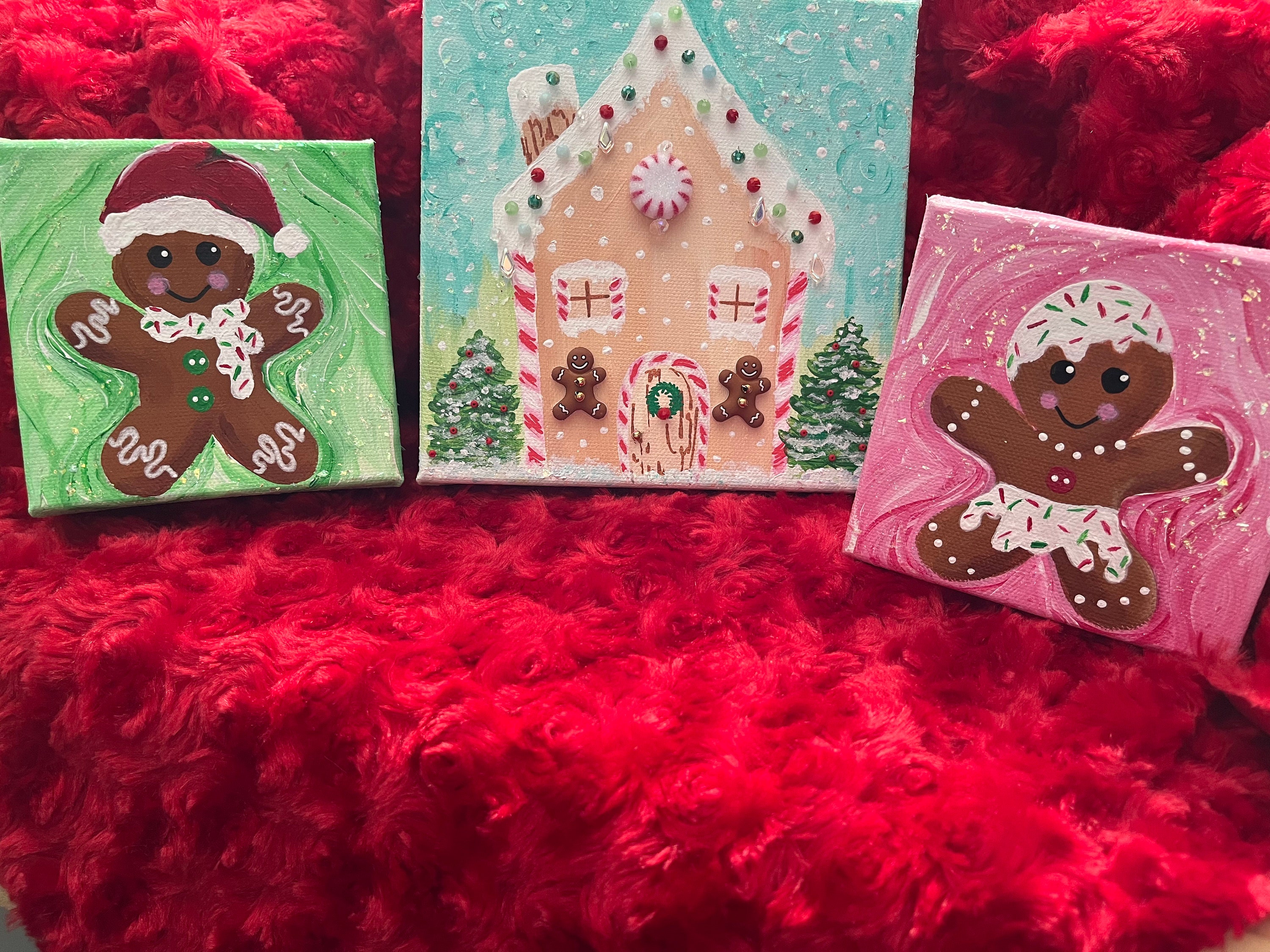 Gingerbread Man Shelf Sitter Painting - Etsy