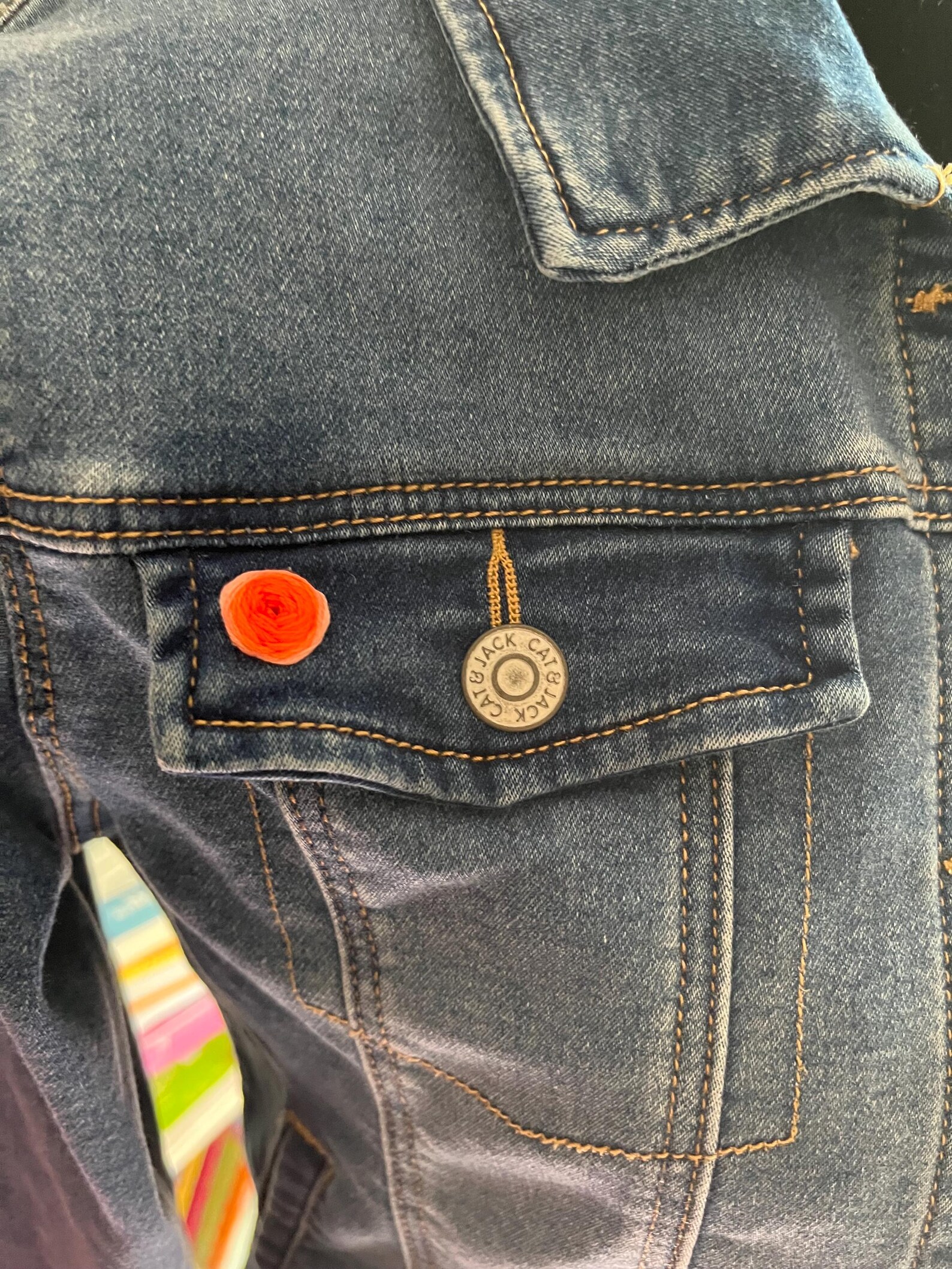 Hand Embroidered Girls Denim Jacket - Etsy