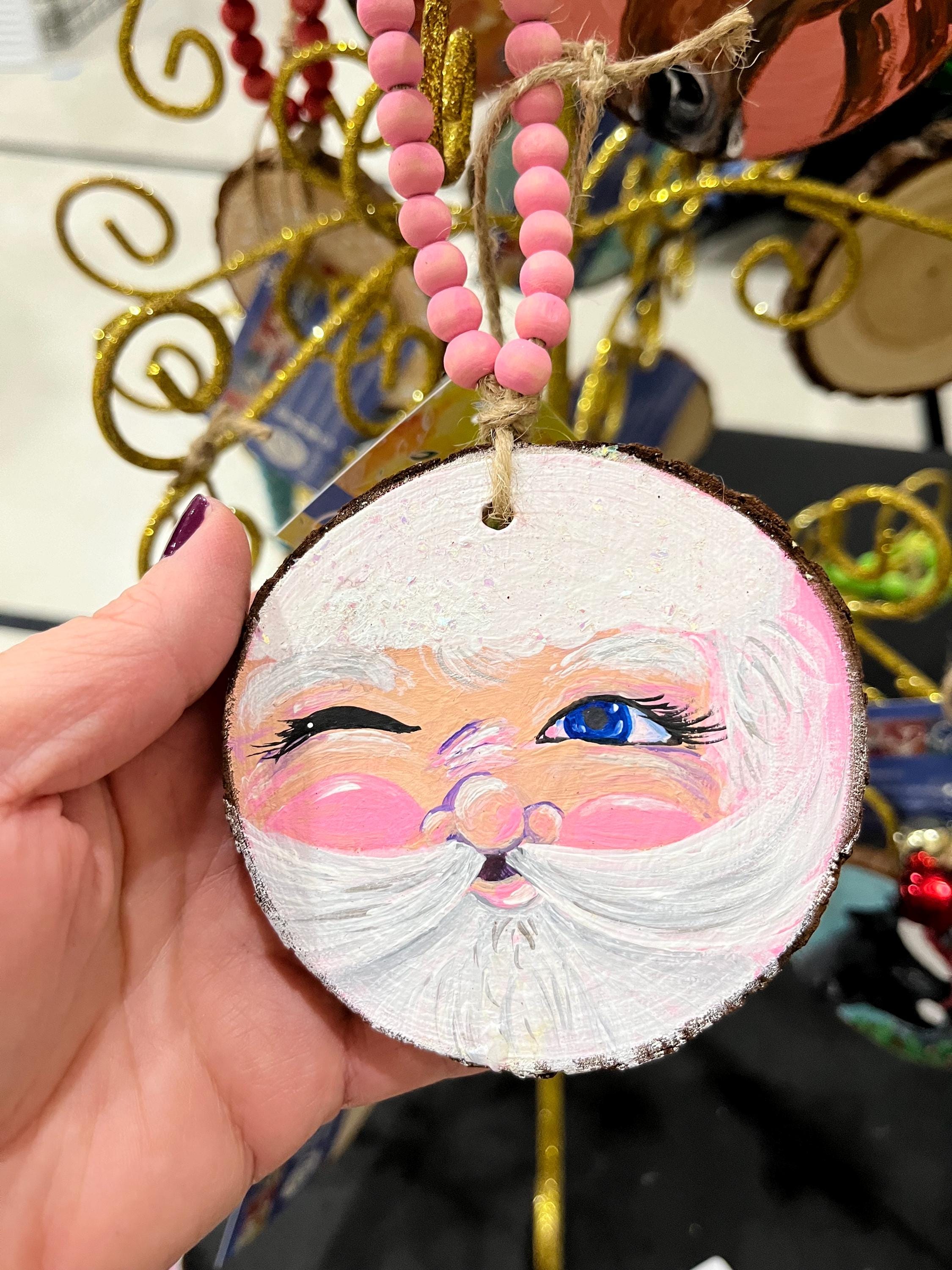 Santa Claus Wood Slice Ornament - Etsy