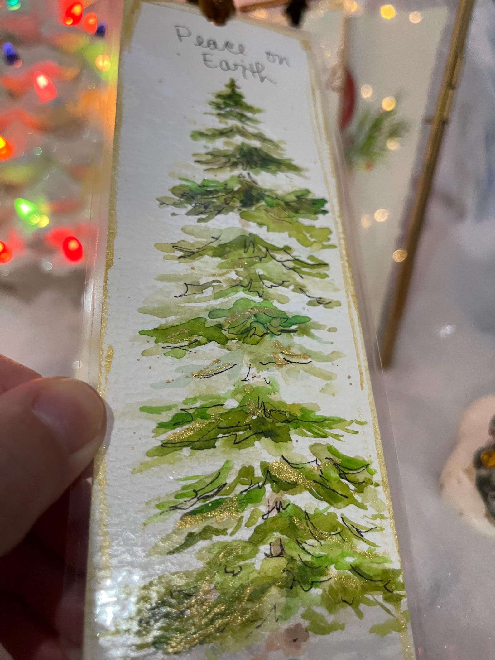 Christmas Watercolor Bookmarks - Etsy
