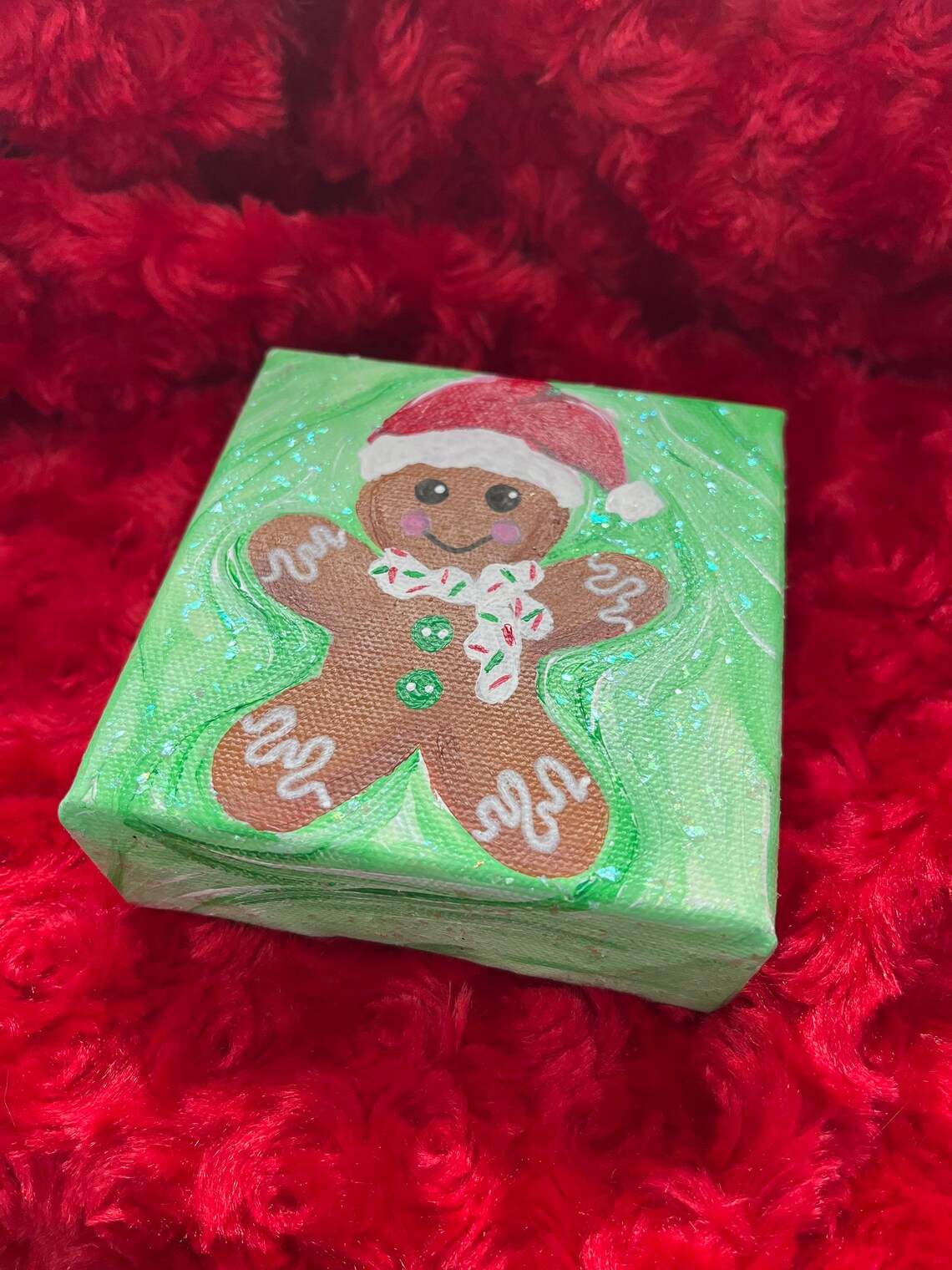 Gingerbread Man Shelf Sitter Painting - Etsy