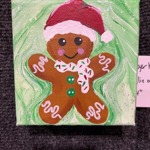 Gingerbread Man Shelf Sitter Painting - Etsy