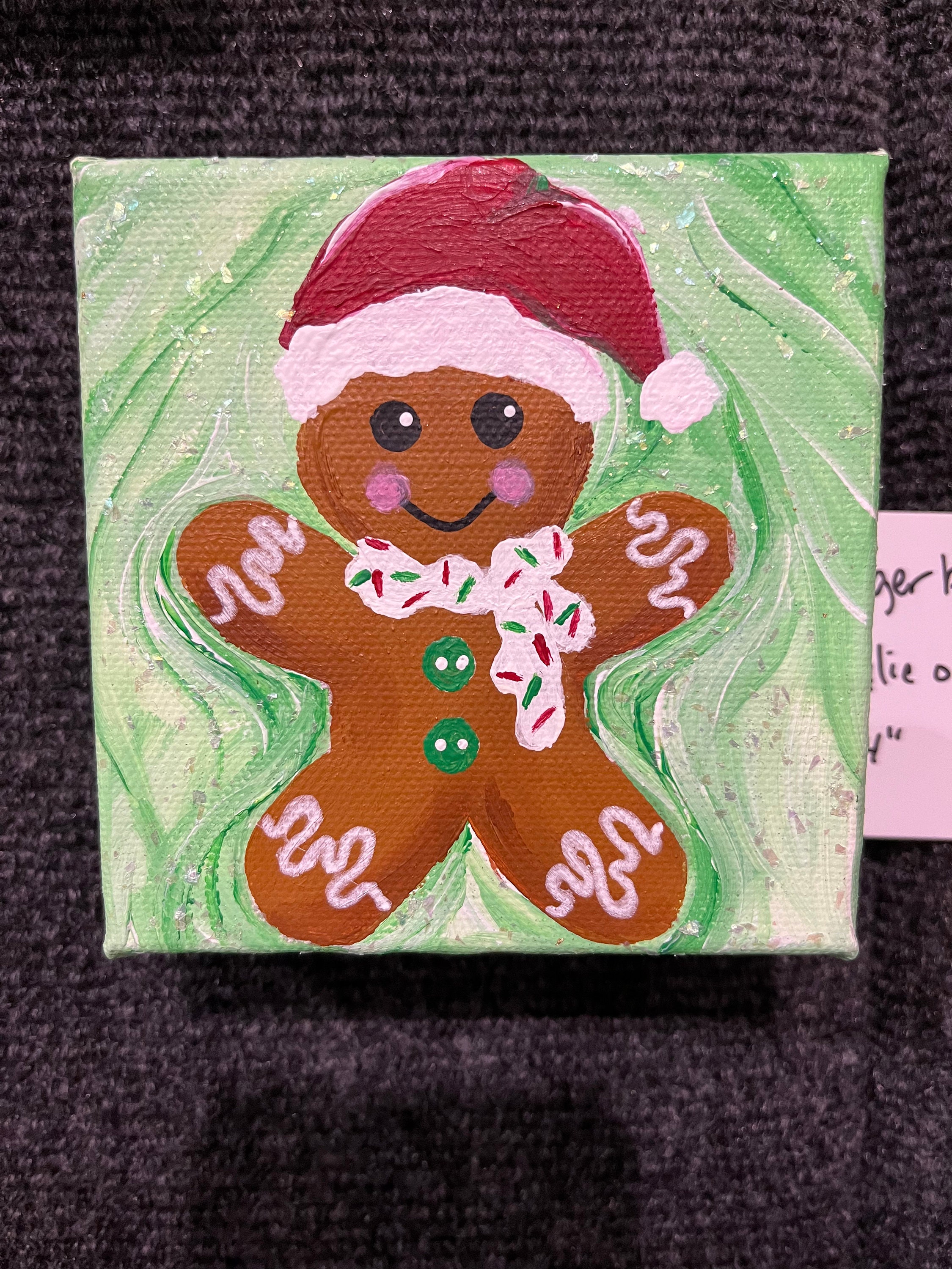 Gingerbread Man Shelf Sitter Painting - Etsy