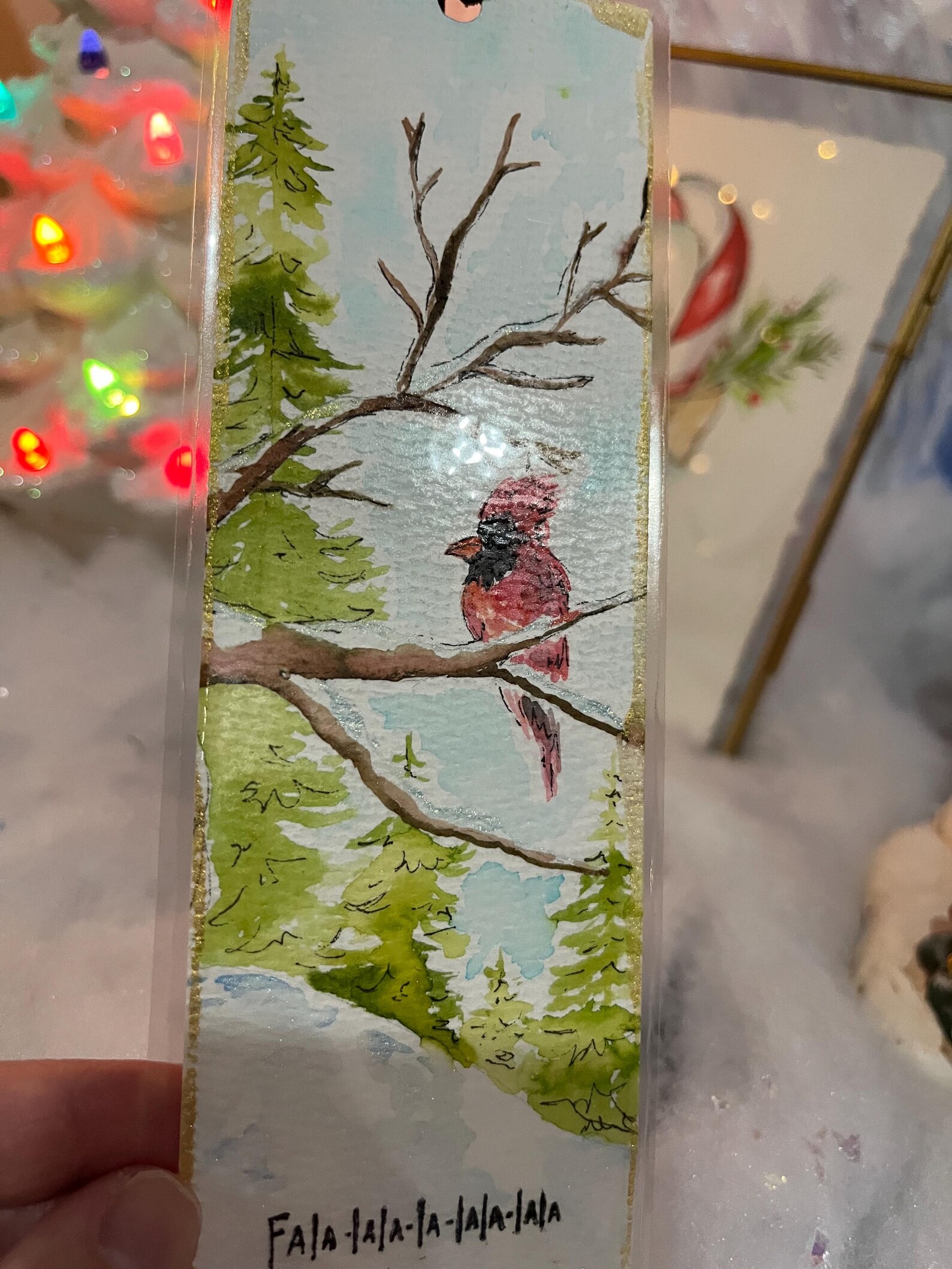 Christmas Watercolor Bookmarks - Etsy