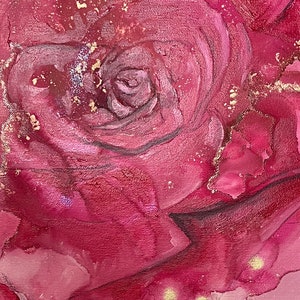 Abstract Rose Painting - Etsy
