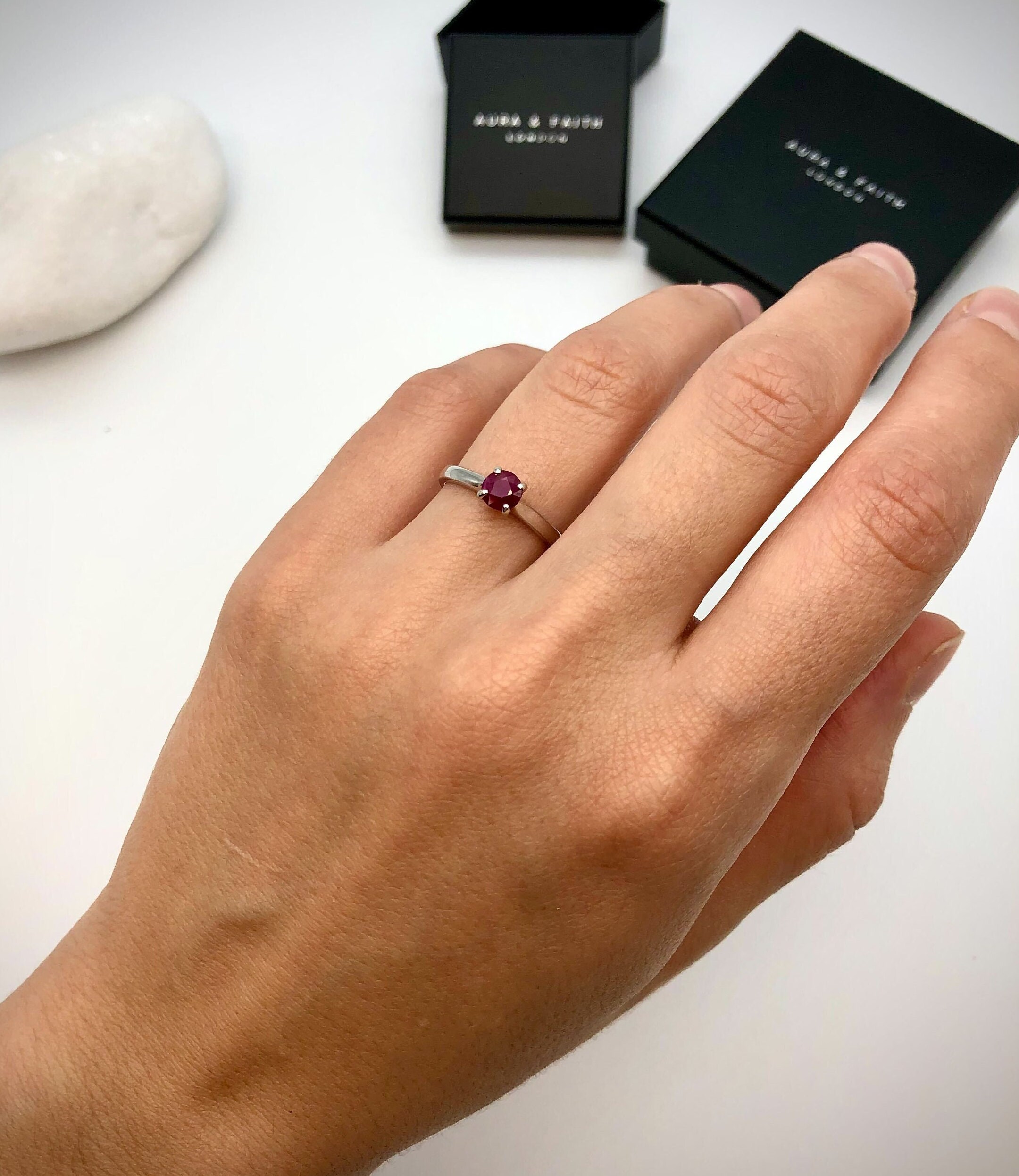 Real Ruby Ring Vintage Ruby Ring Certified Ruby Ring - Etsy