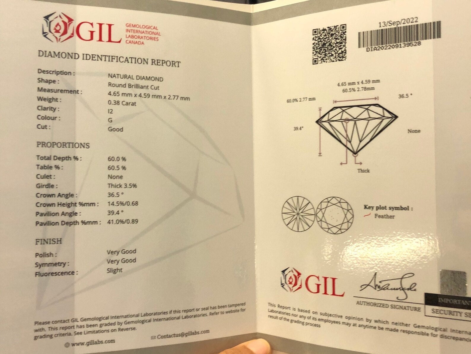 CERTIFIED Diamond Ring, 18K Solid Gold Ring, Round Diamond Ring, Gift ...