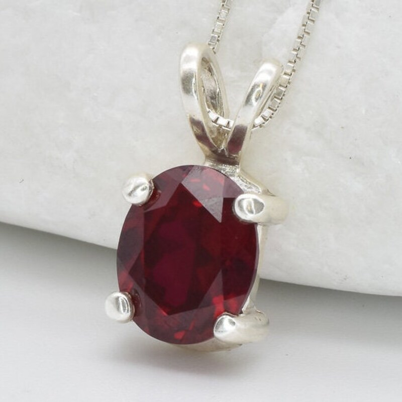 Red Ruby Pendant - Etsy