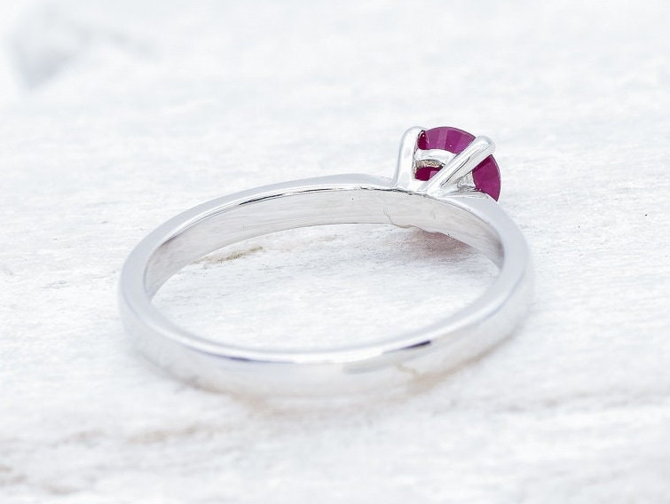 Real Ruby Ring Vintage Ruby Ring Certified Ruby Ring - Etsy