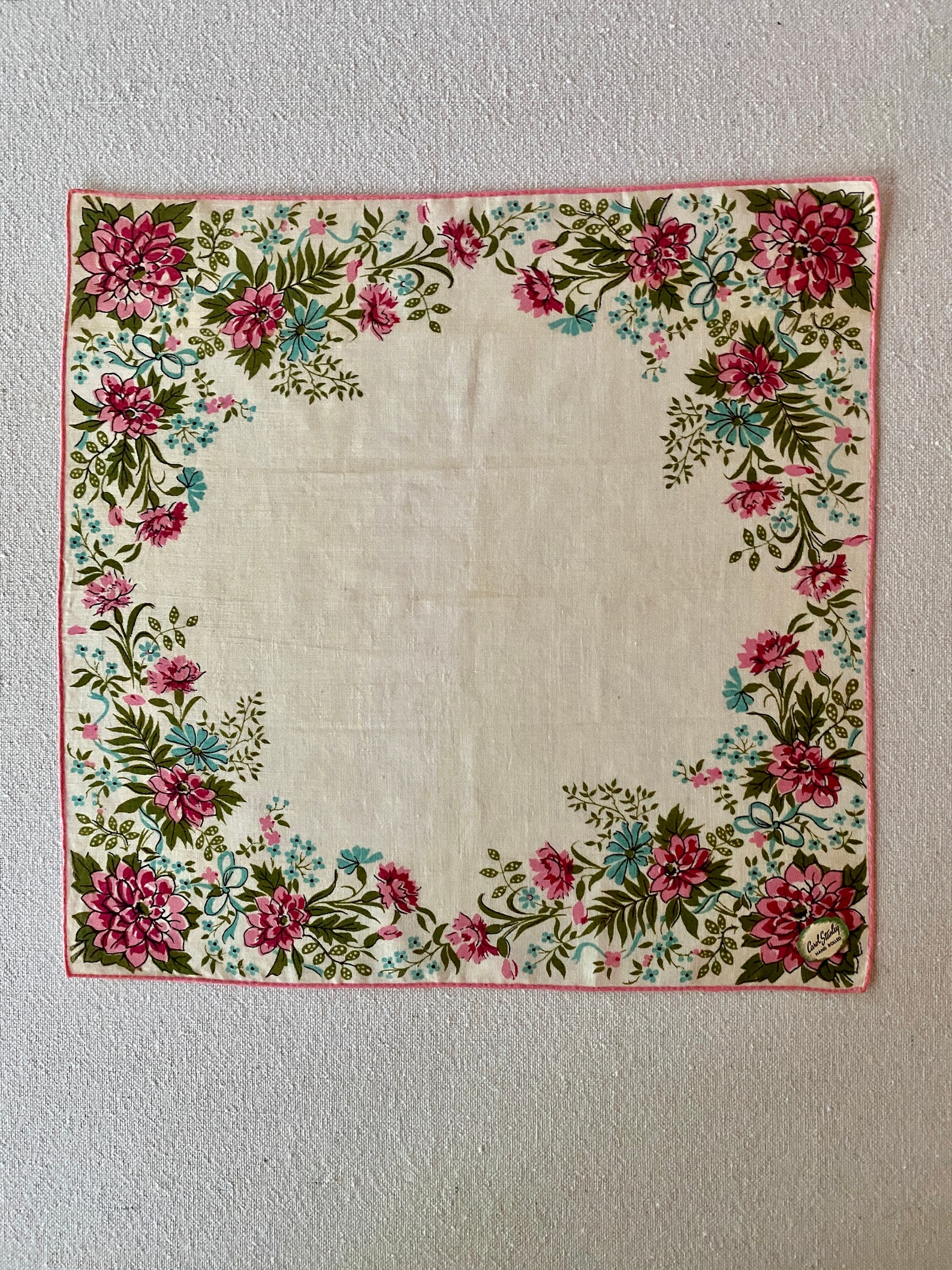 Vintage Mid Century Carole Stanley Hanky Original Tag - Etsy