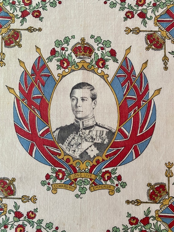 Antique Coronation Hanky Edward V11 and Alexandra - Gem