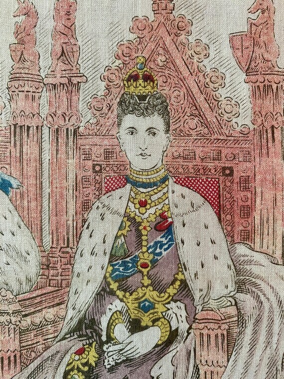 Antique Coronation Hanky Edward V11 and Alexandra - Gem
