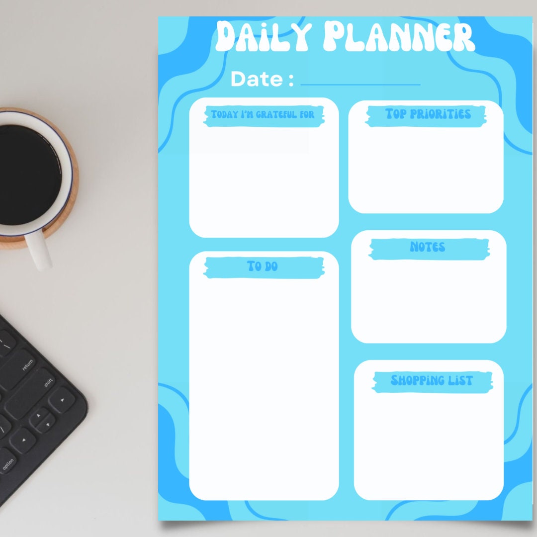 Digital Daily Planner Daily Productivity Planner Daily Page - Etsy