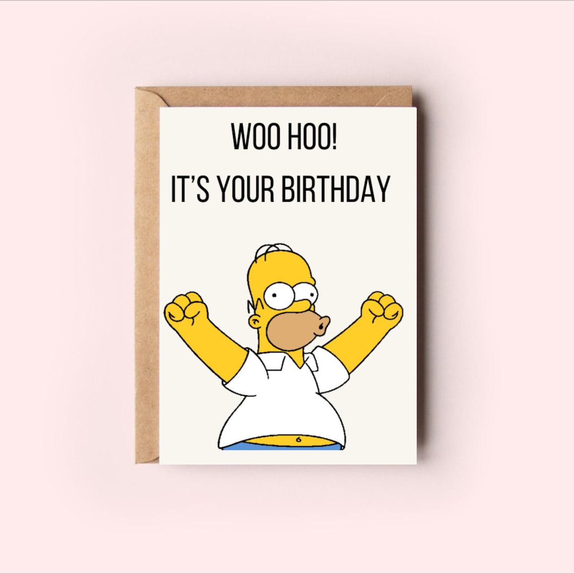 Homer Simpson Birthday Card Funny Simpsons Birthday Cards - Etsy Australia