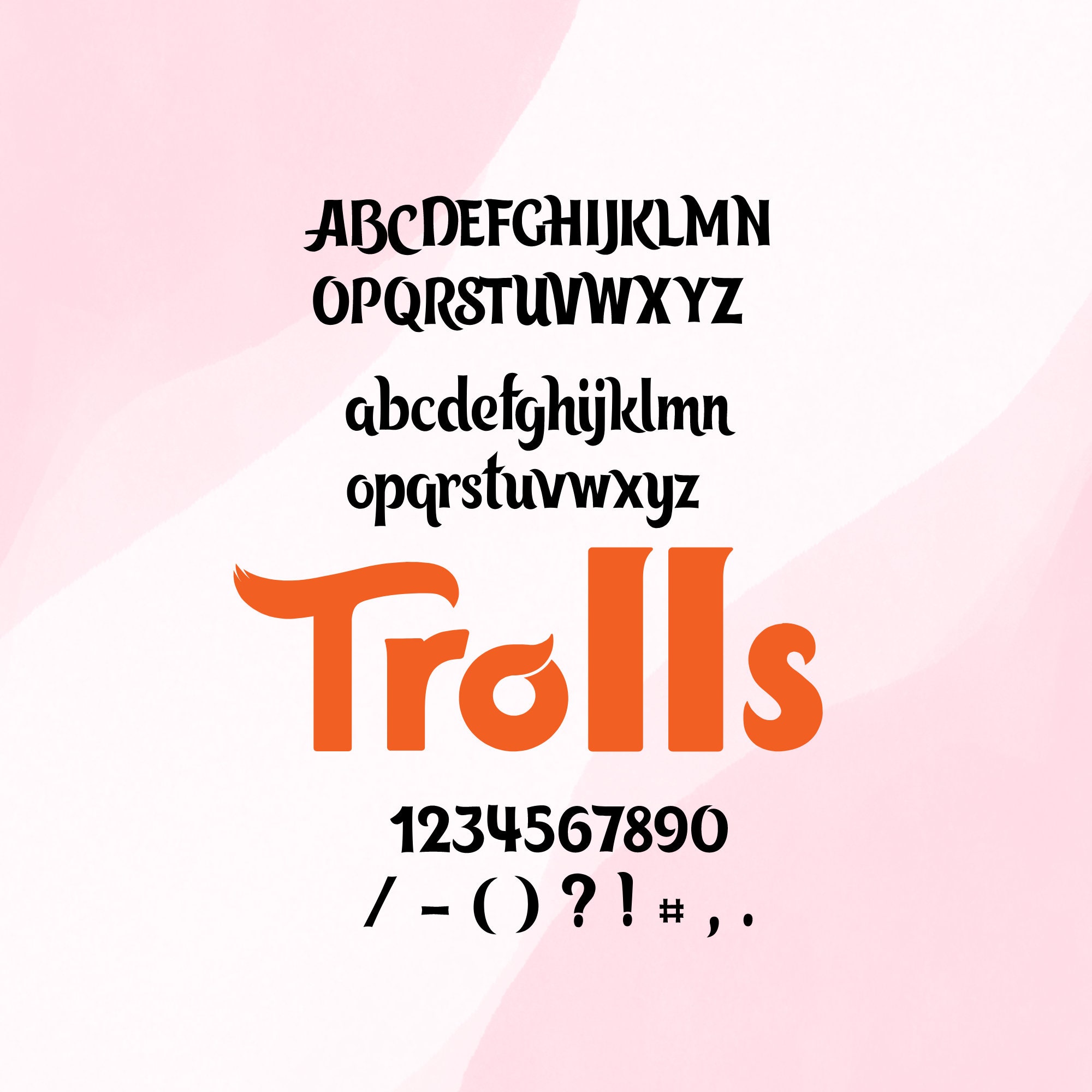 Trolls Font Svg and PNG Bundle - Etsy