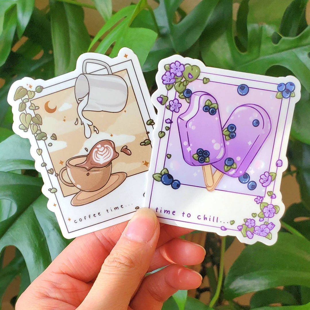 Polaroid Stickers | Cute Sticker | Aesthetic Sticker | Coffee Sticker ...