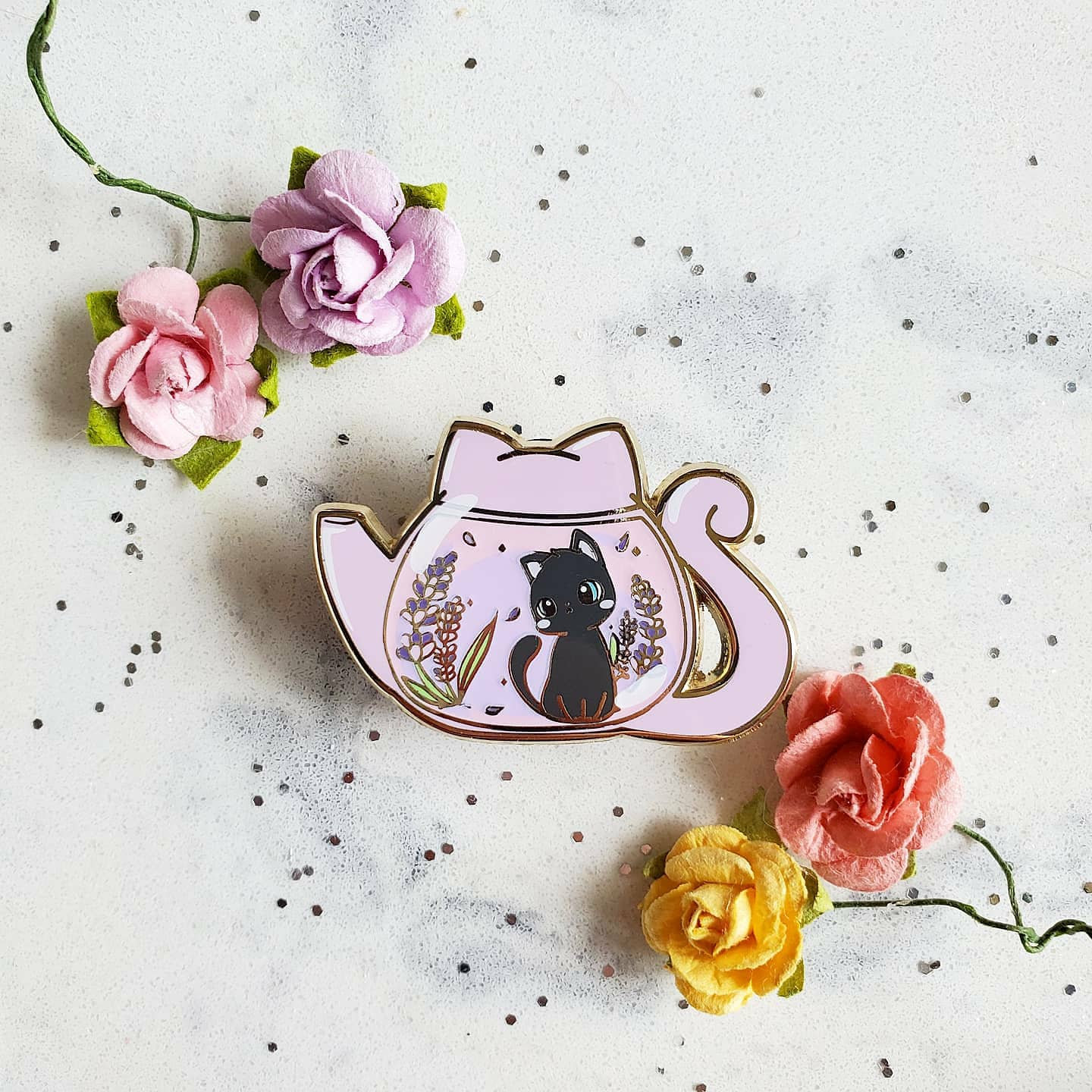 Kit-tea Pins Cute Pins Kawaii Pins Aesthetic Pins - Etsy