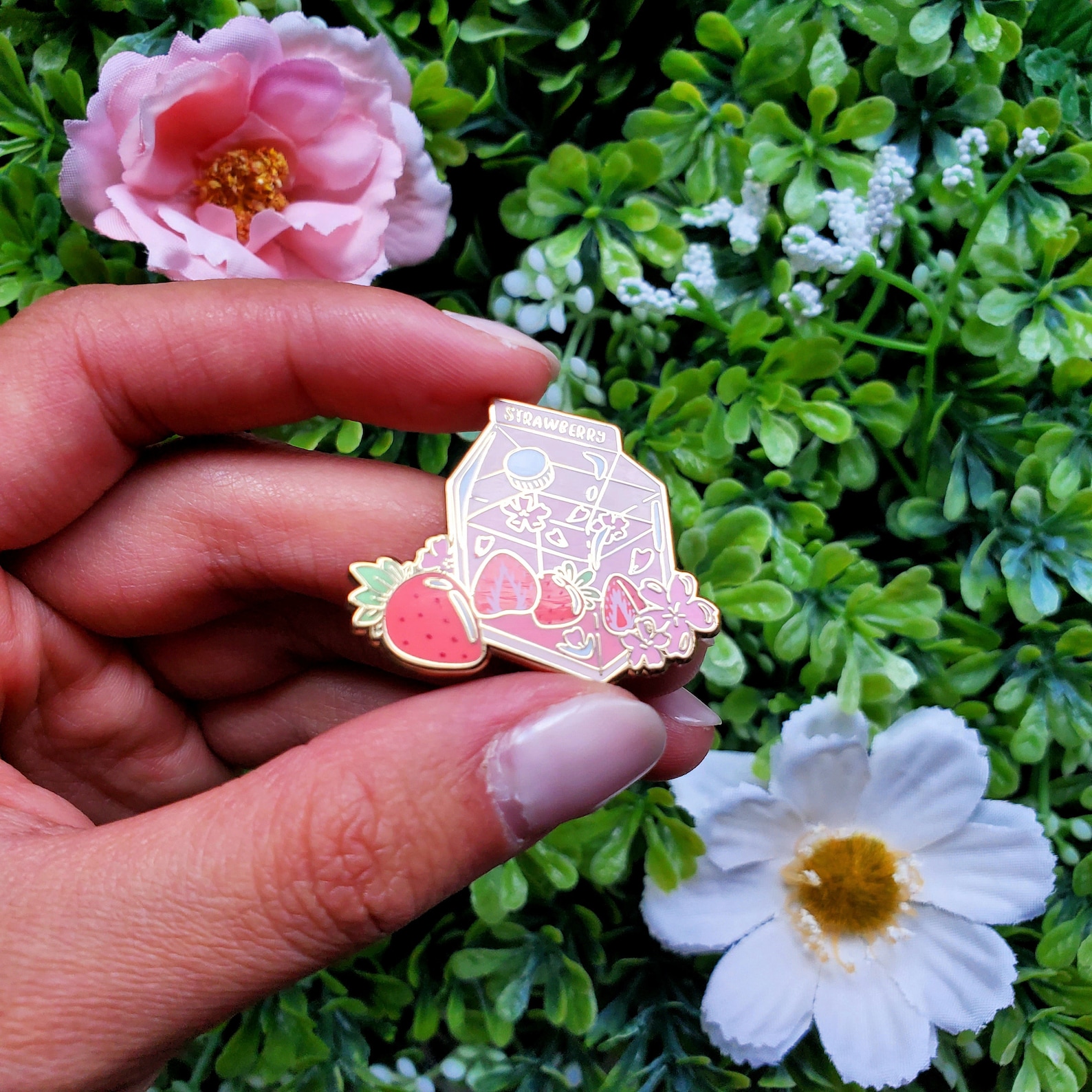 Fruit Milk Pins: Strawberry Milk Peach Milk Orange Milk | Etsy