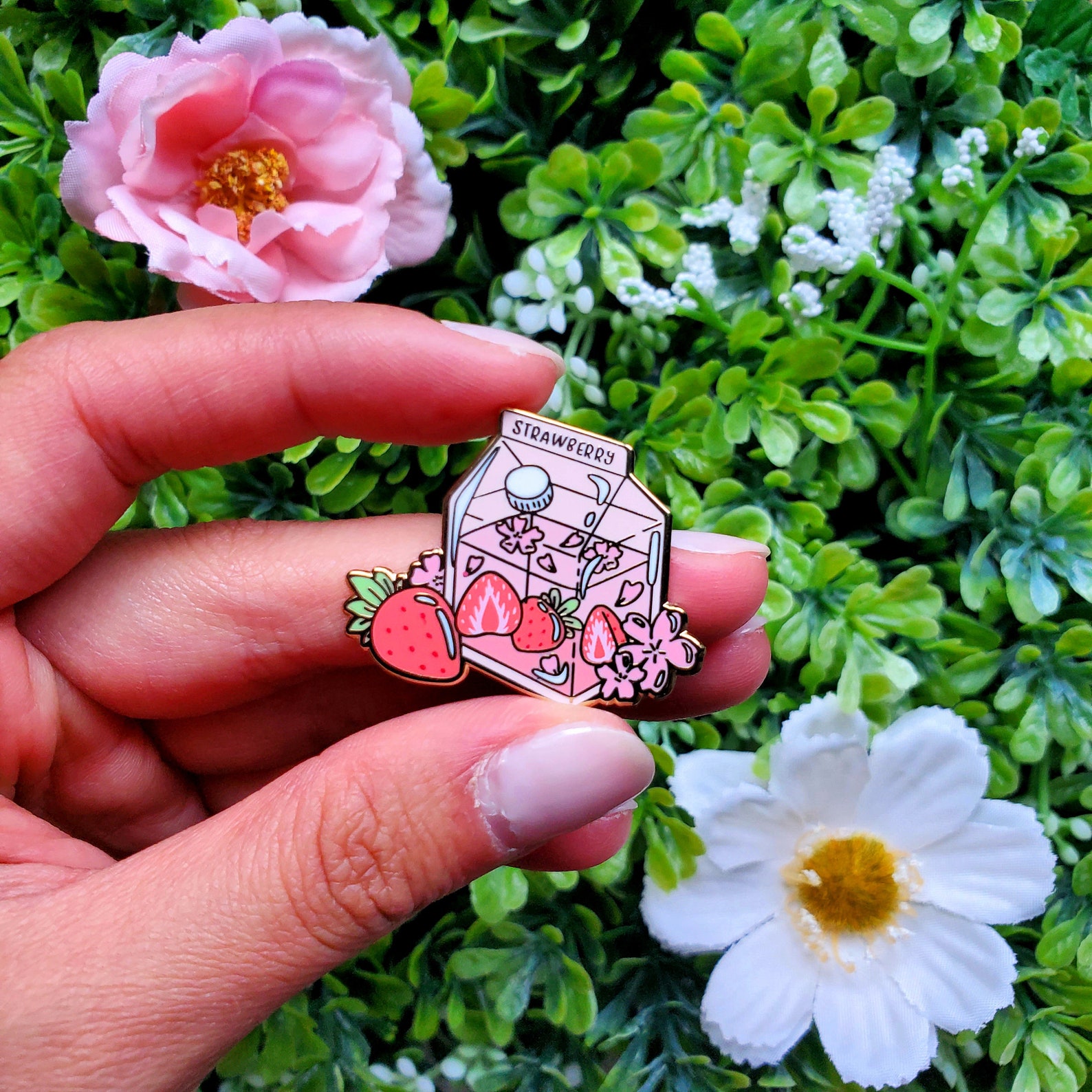 Fruit Milk Pins: Strawberry Milk Peach Milk Orange Milk | Etsy