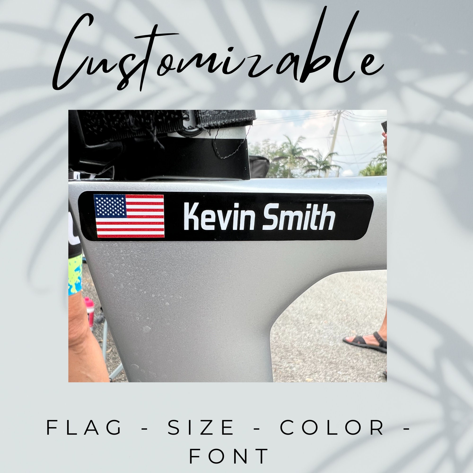 8 Customized Bike Frame Decals - Etsy