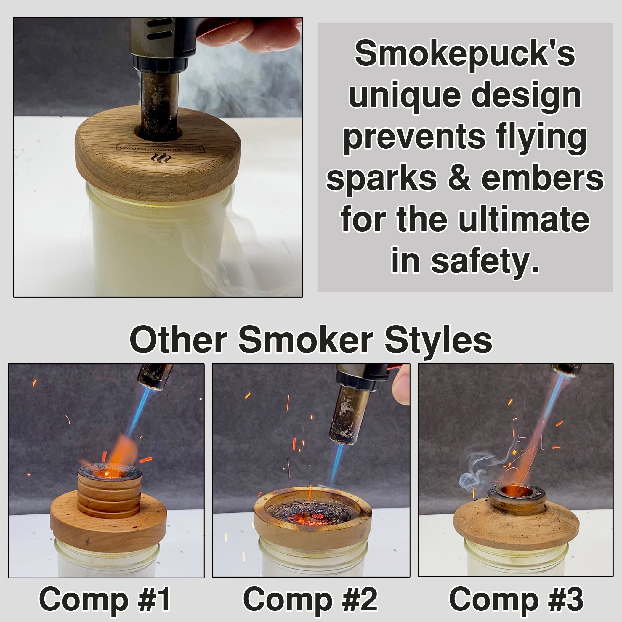 Smokepuck Cocktail Smoker Kit With Torch & Butane | Made in USA ...