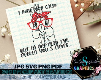 I May Look Calm SVG - Etsy