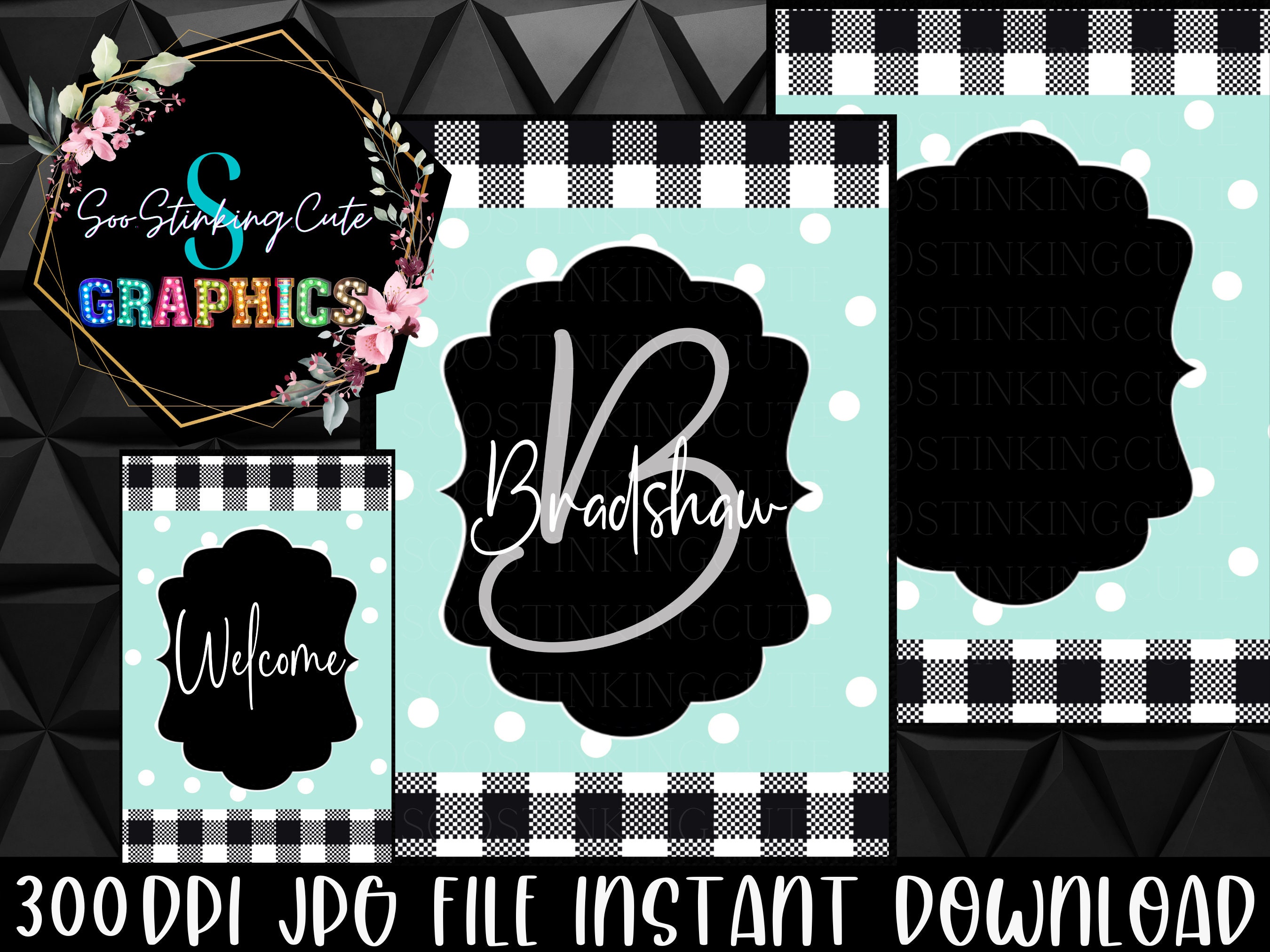 Personalized Monogram Initial Flag Digital Download,custom Garden Flag ...