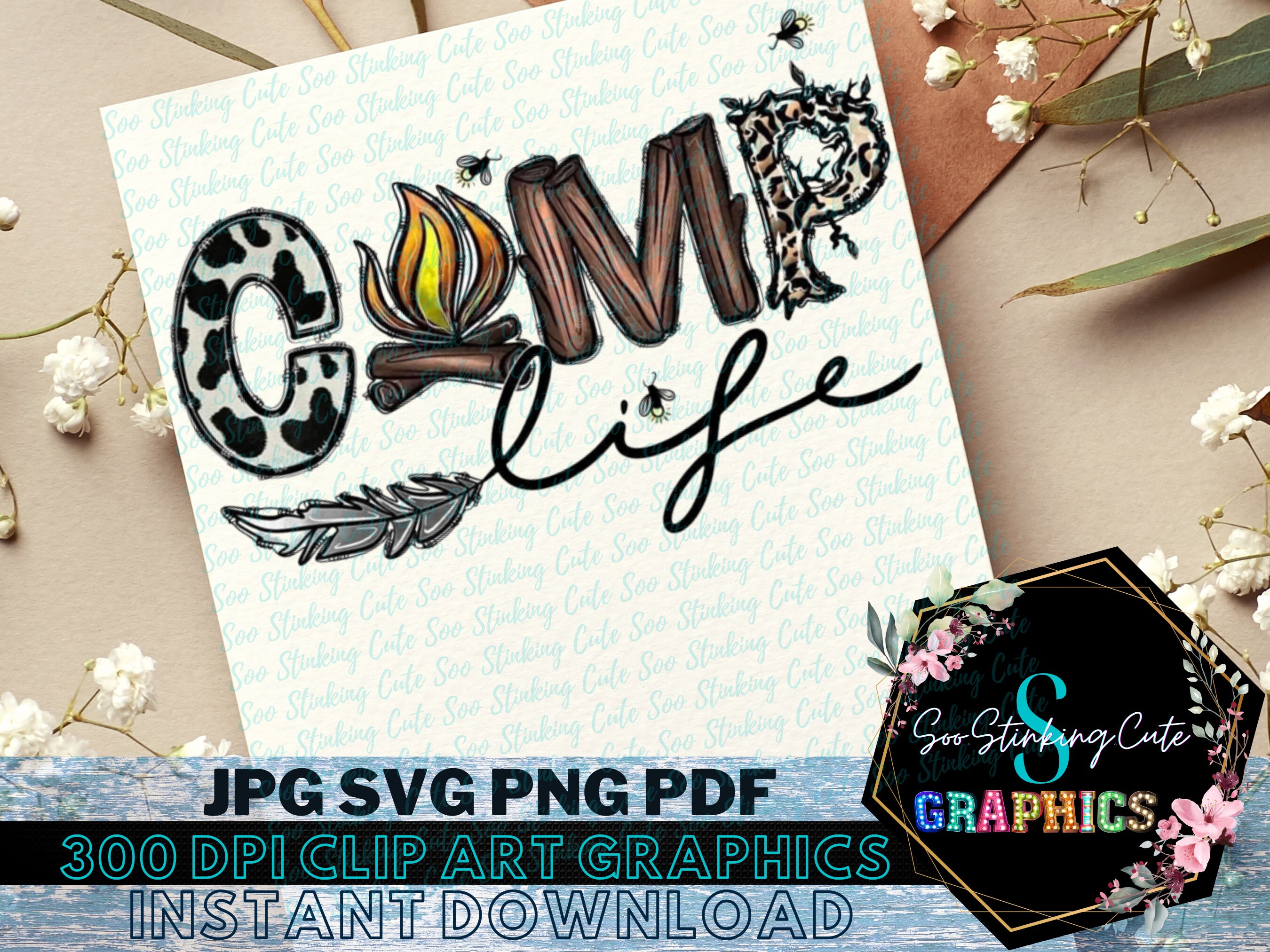 Camp Life Digital Download|jpg PNG Pdf SVG Instant Download|graphic ...