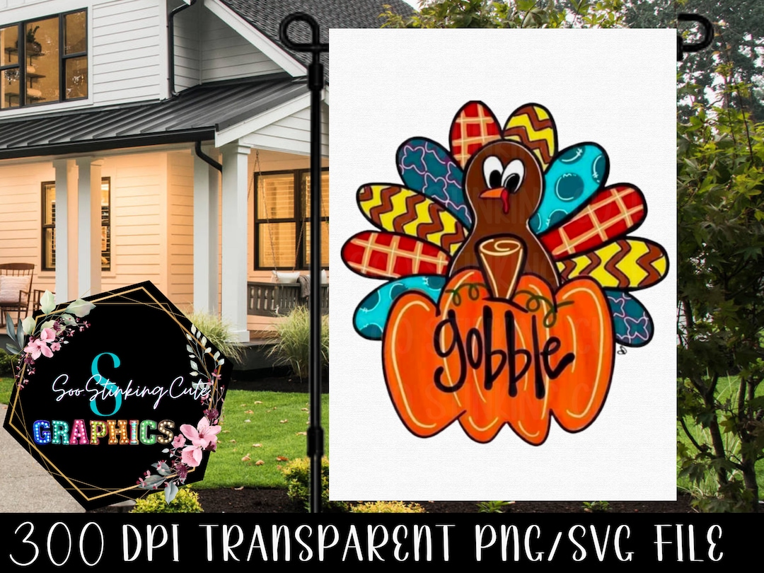 Thanksgiving Turkey Graphic,gobble Graphic,thanksgiving Instant ...