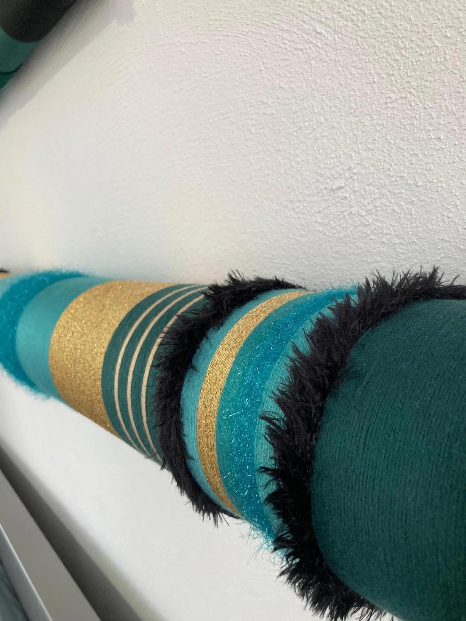 Blue Rope Wall Art Tailoring Art Sewing Themed Wrapped Art Textile ...