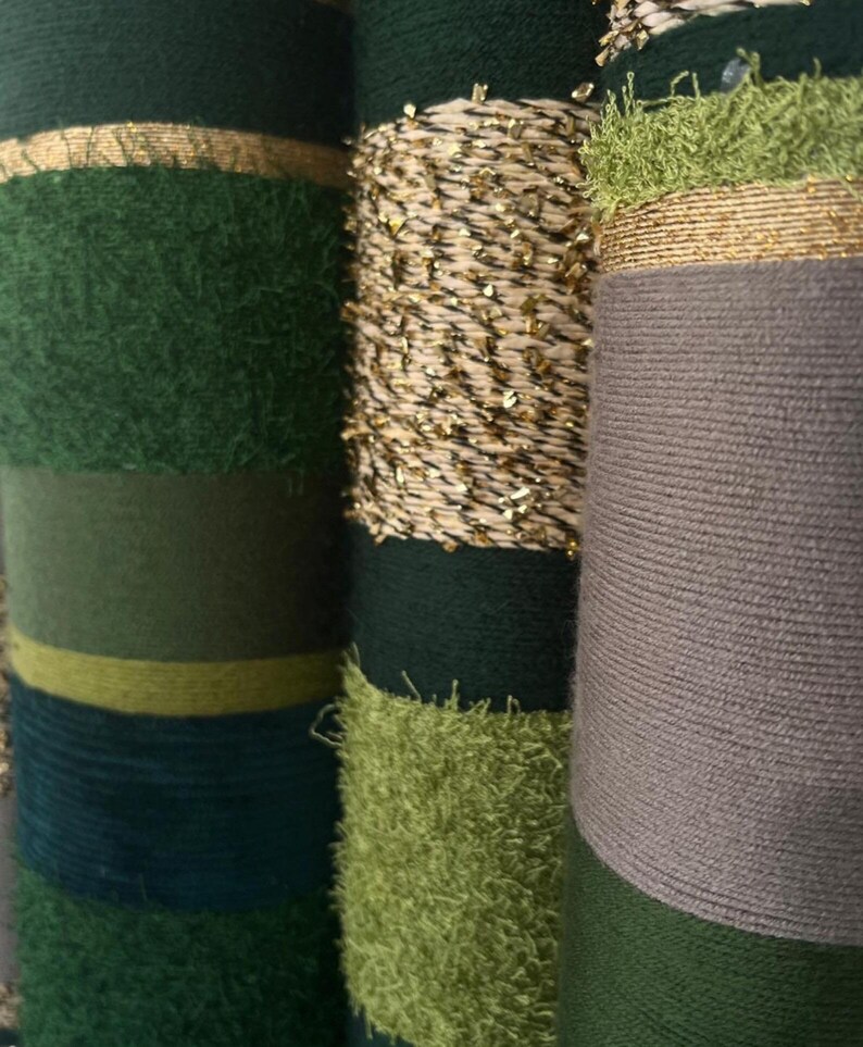 Green Rope Wall Art Tailoring Art Sewing Themed Wrapped Art Textile ...