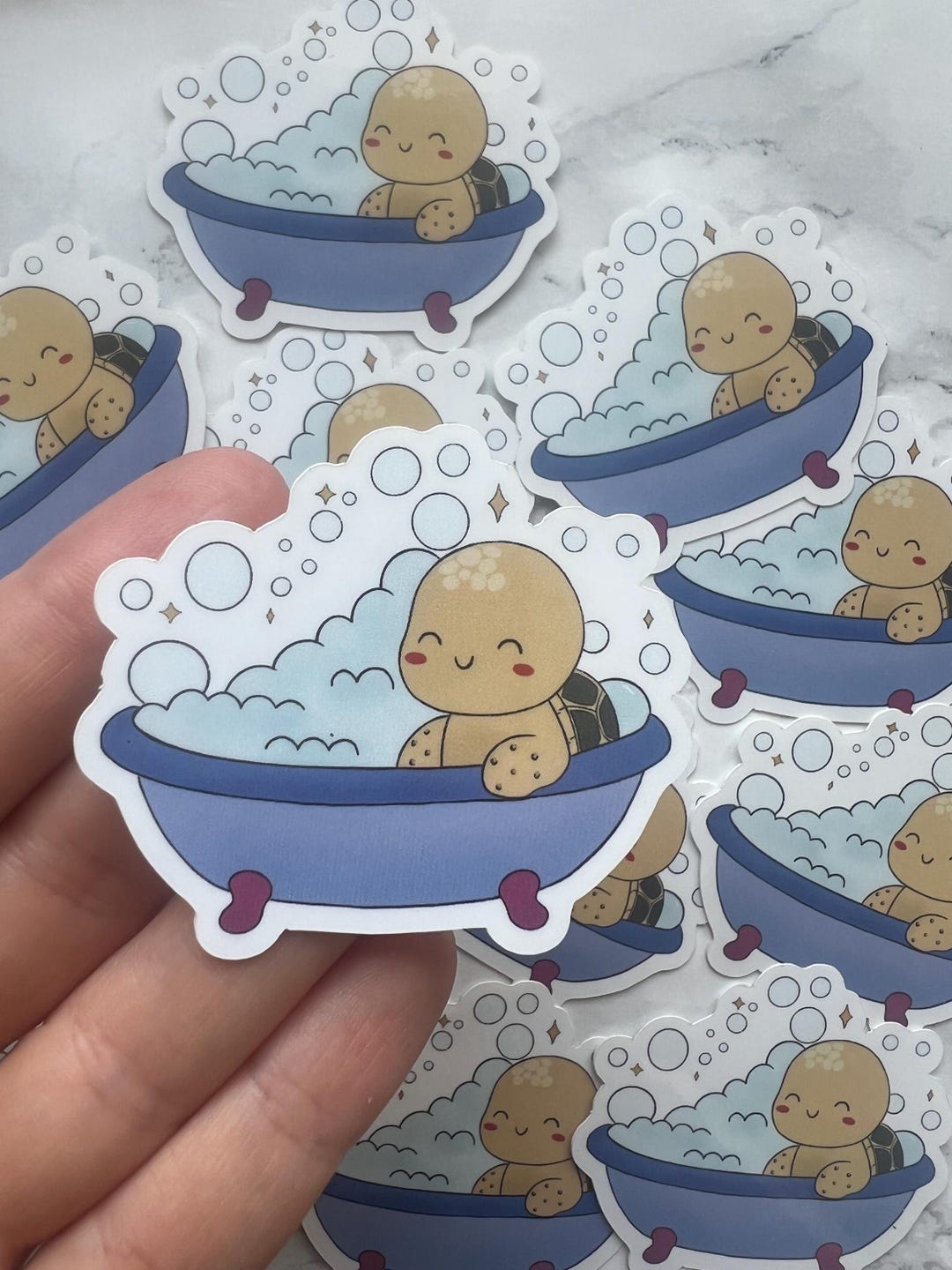 Cartoon Tortoise Vinyl Sticker, Cute Tortoise Sticker, Notebooks Decor ...