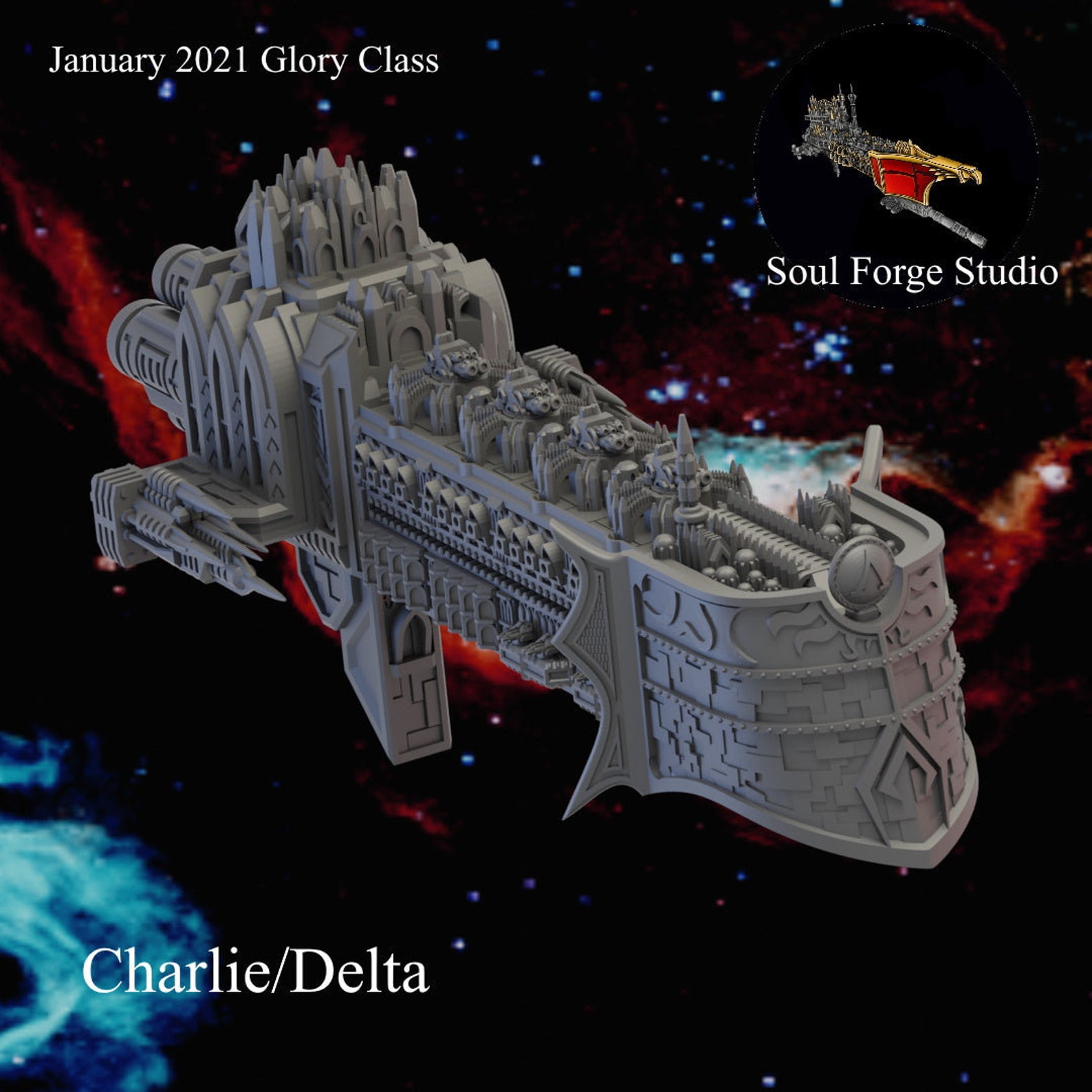 Charlie Delta, Titanic Battleship, Soulforge Battlefleet - Etsy UK
