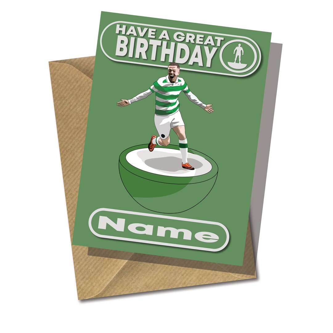 Celtic Birthday Card, Personalised Birthday Card, Scottish Football ...