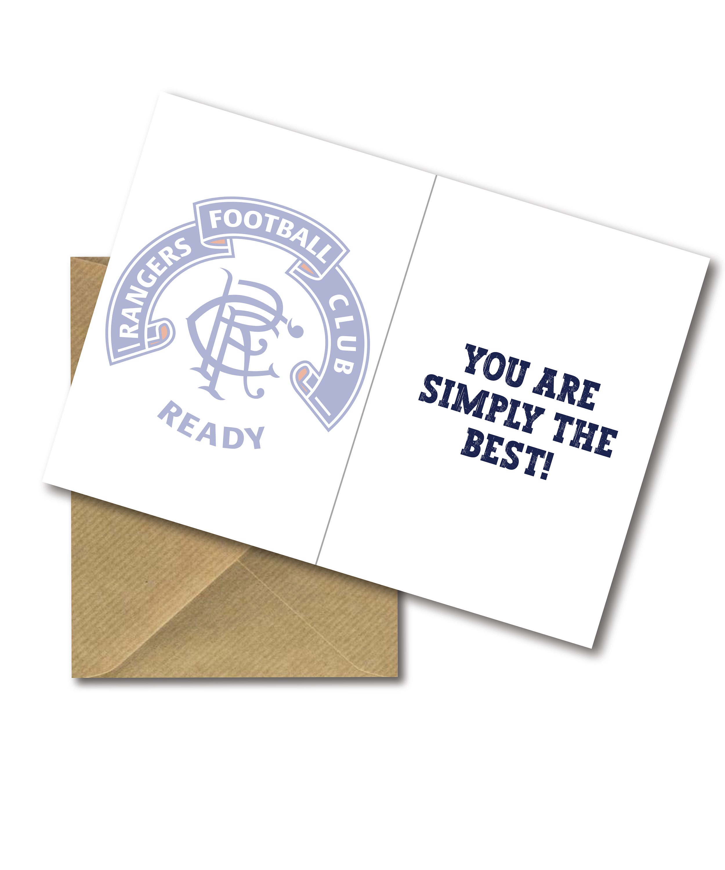 Rangers Birthday Card, Personalised Birthday Card, James Tavenier ...