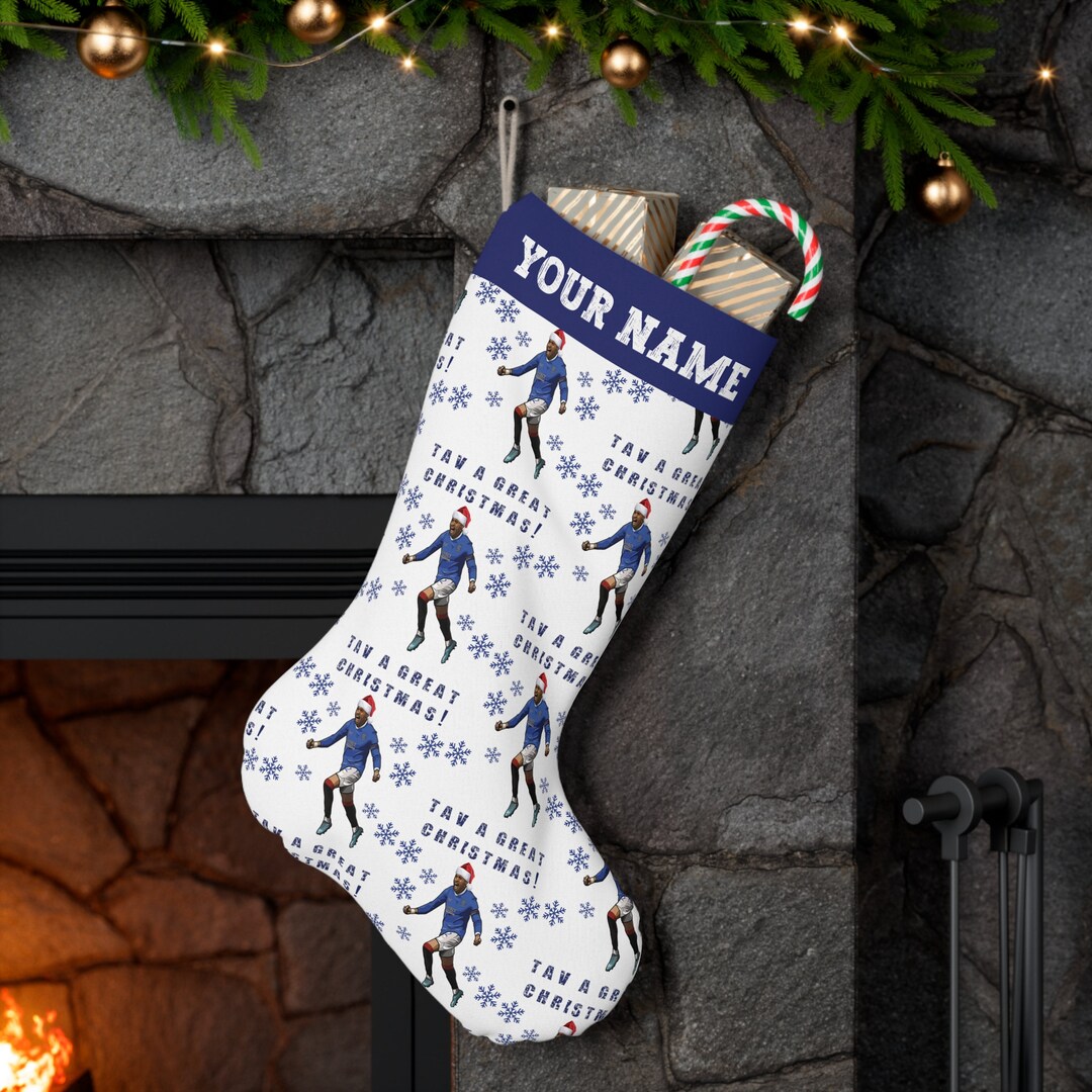 Rangers Fan Personalised Christmas Stocking Rangers Kids Gift Christmas ...